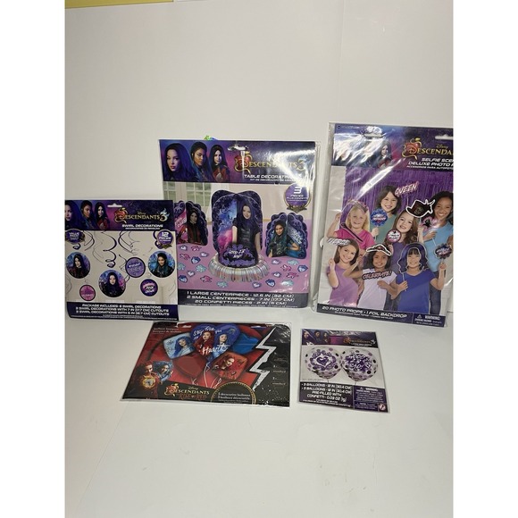 Disney | Party Supplies | Disney Descendants Party Balloons Bags Swirls ...